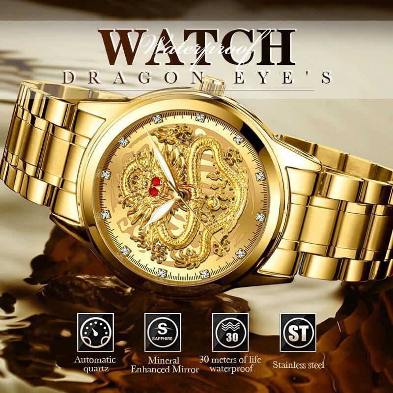Reloj Dragón Dorado en Relieve – comepew